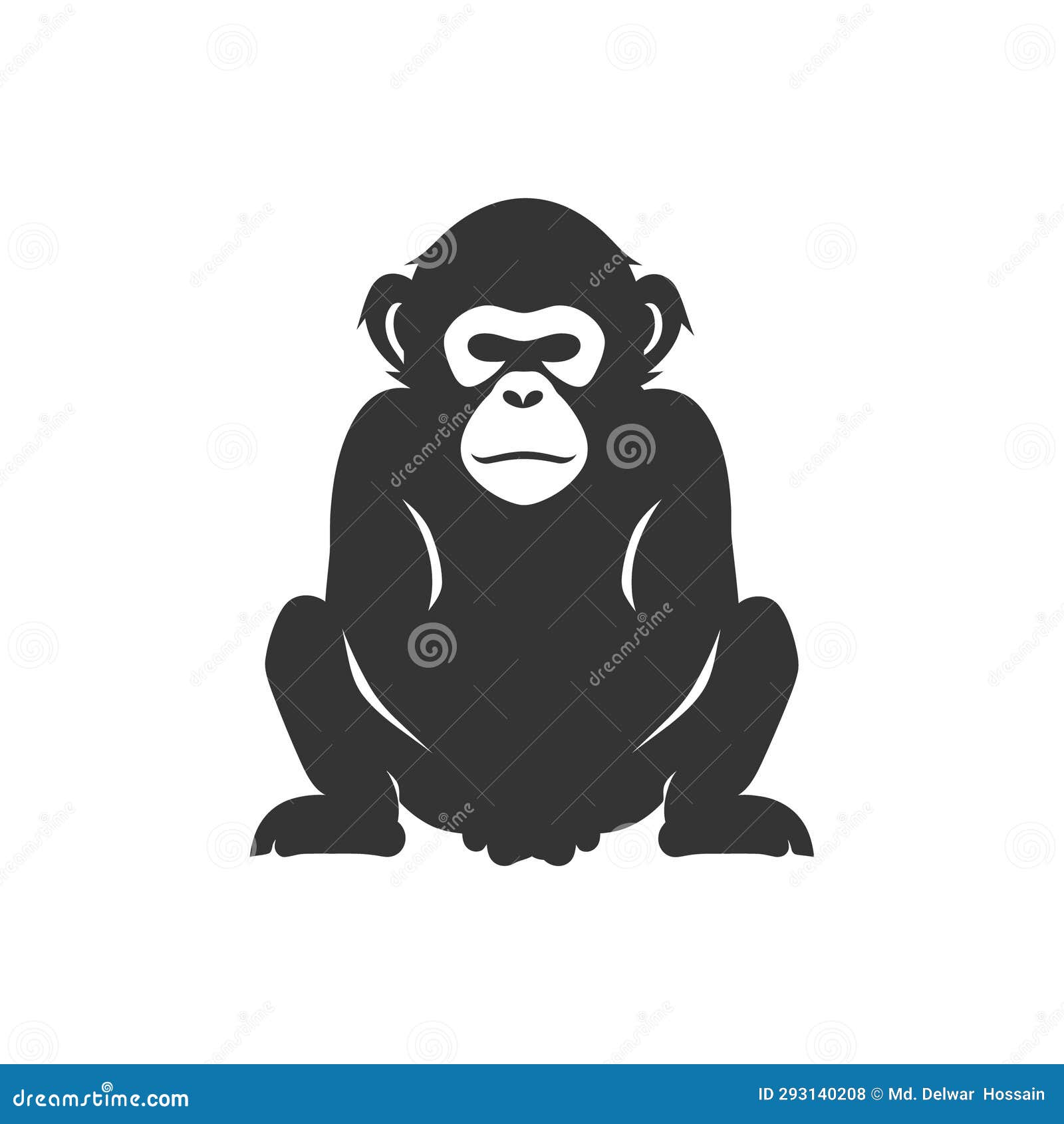 Chimpanzee Icon. Trendy Chimpanzee Logo Concept On White Background ...