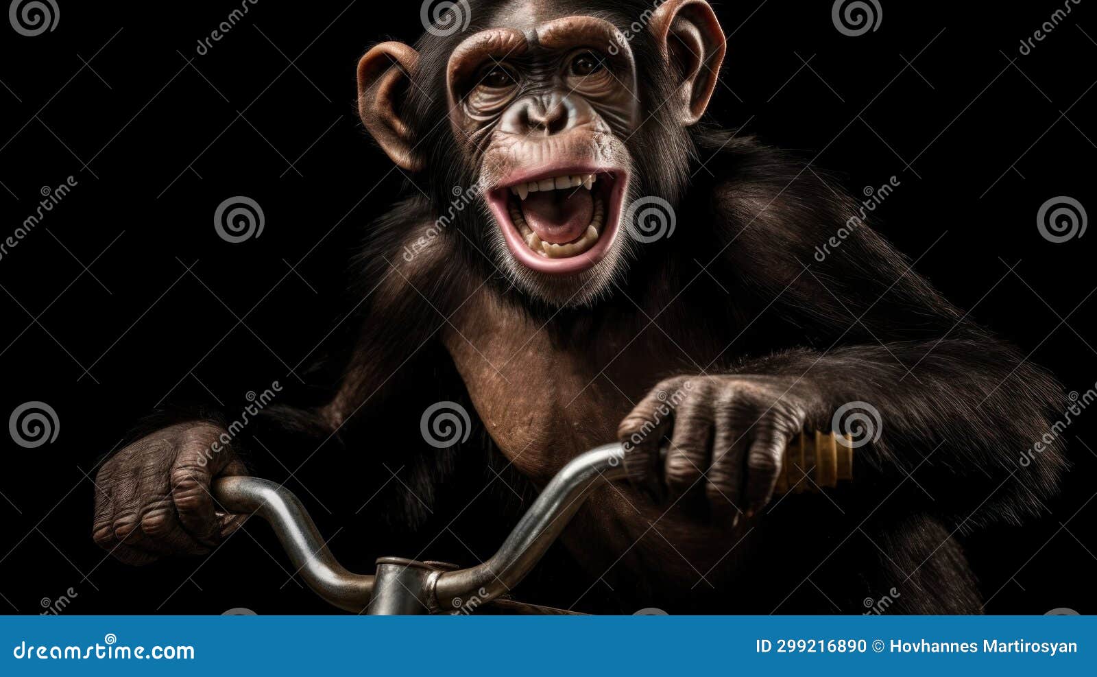 Chimpanzee Monkey on a Bicycle Isolated. Chimp. Chimpanzee. Evolution ...