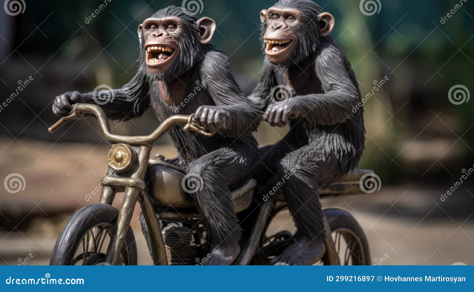 Chimpanzee Monkey on a Bicycle Isolated. Chimp. Chimpanzee. Evolution ...