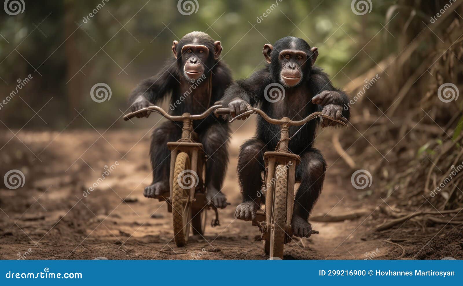 Chimpanzee Monkey on a Bicycle Isolated. Chimp. Chimpanzee. Evolution ...