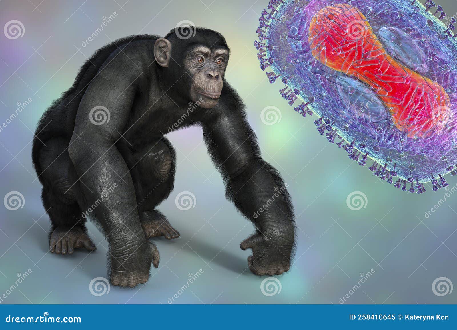 Monkeypox Viruses, Microscopic Pathogen Closeup, Infectious Zoonotic ...