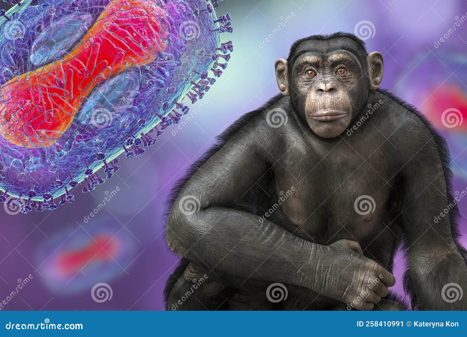 Monkeypox Viruses, Pathogen Closeup, Infectious Zoonotic Disease Stock ...