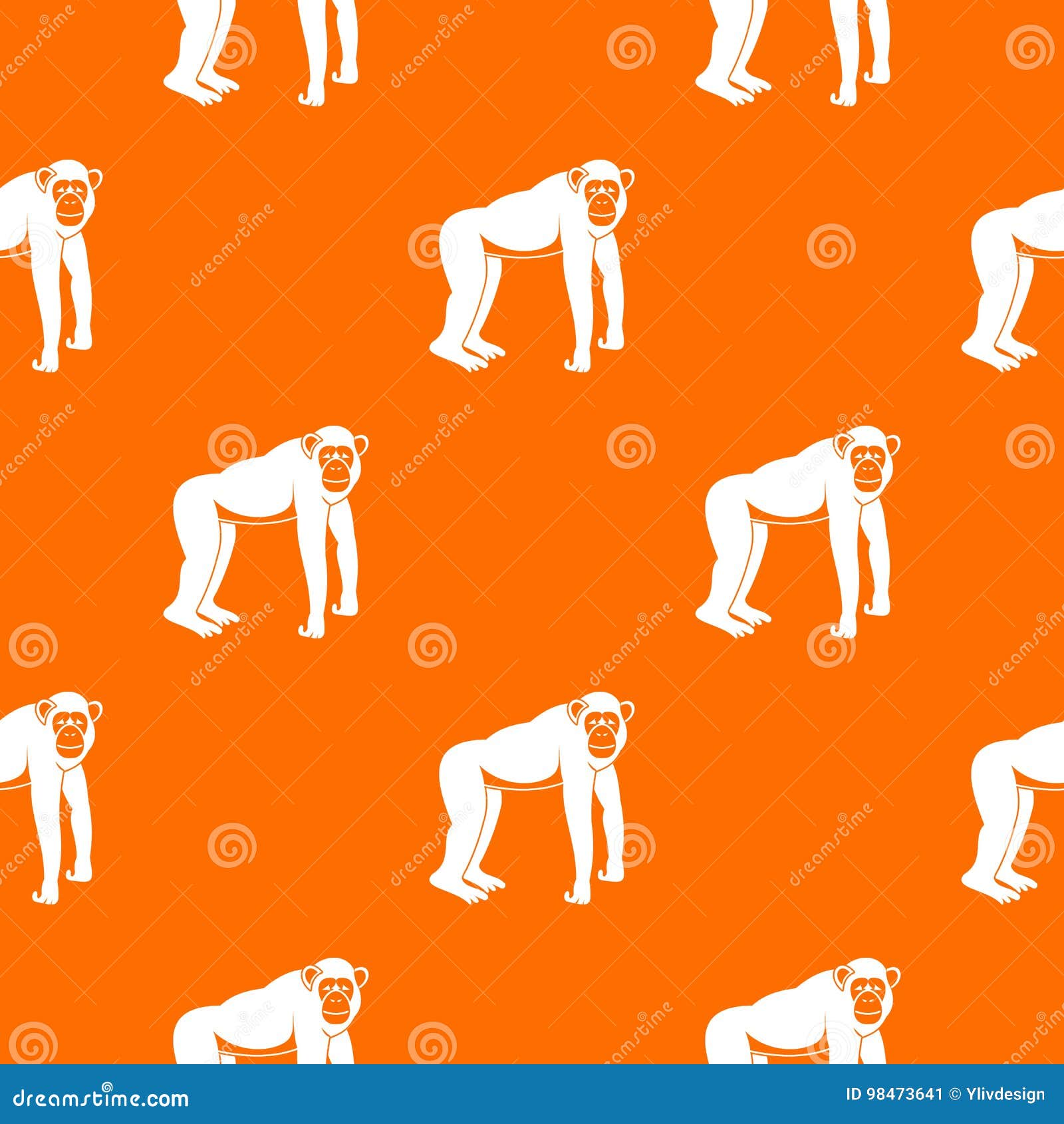 Chimpanzee Pattern Seamless Stock Vector - Illustration of friendly ...