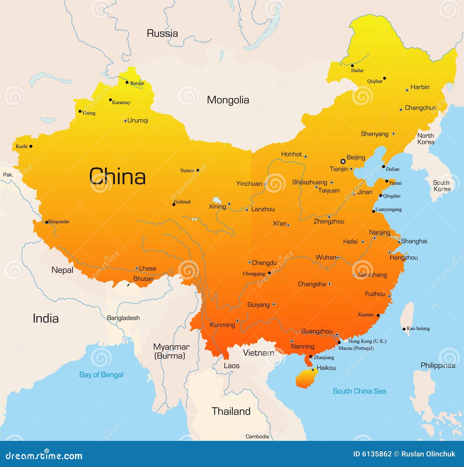 China stock vector. Illustration of country, digital, world - 6135862