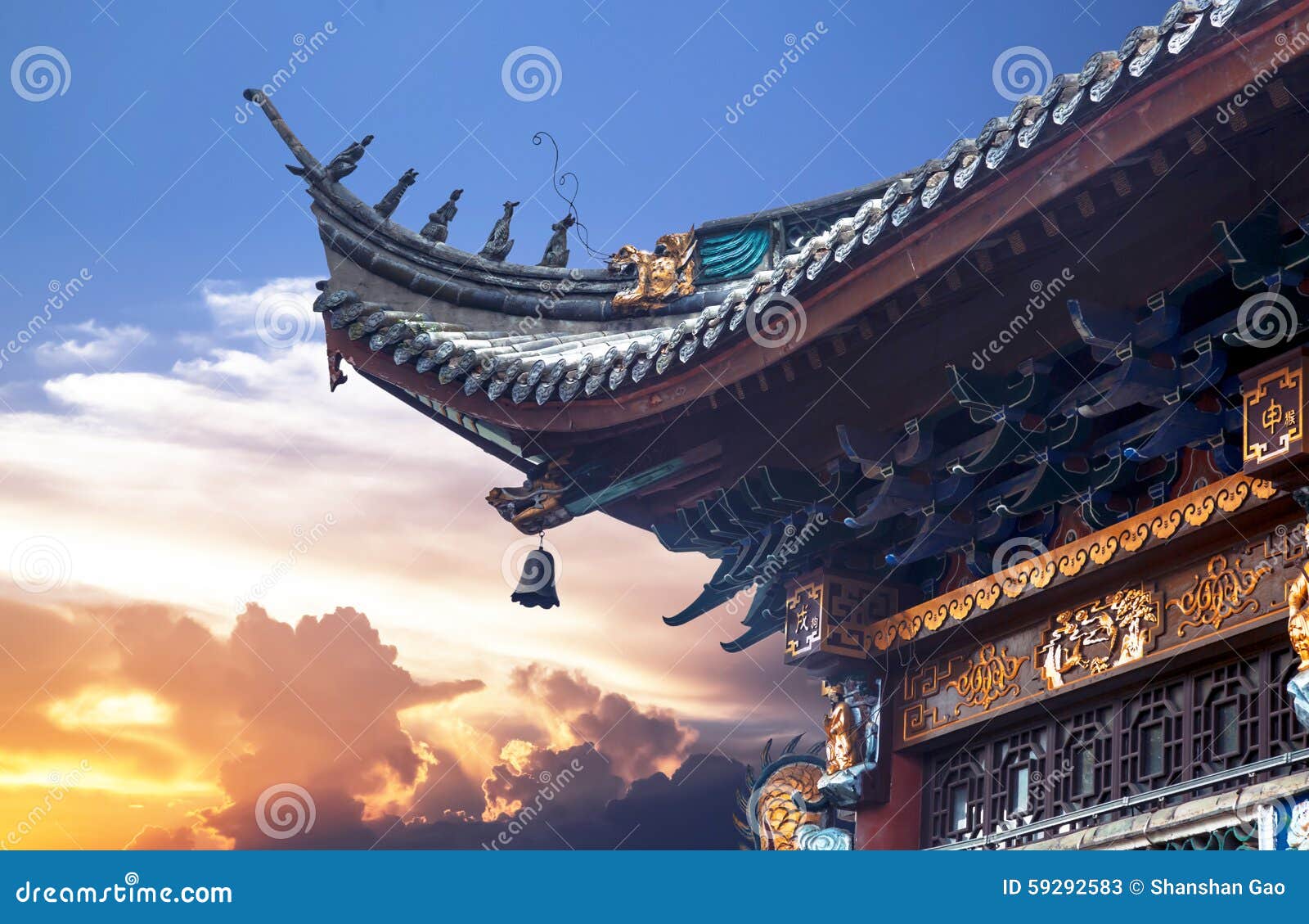 China ancient architecture stock image. Image of hangzhou - 59292583