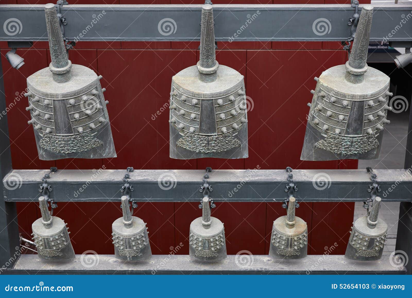 China ancient chime bells stock image. Image of park - 52654103