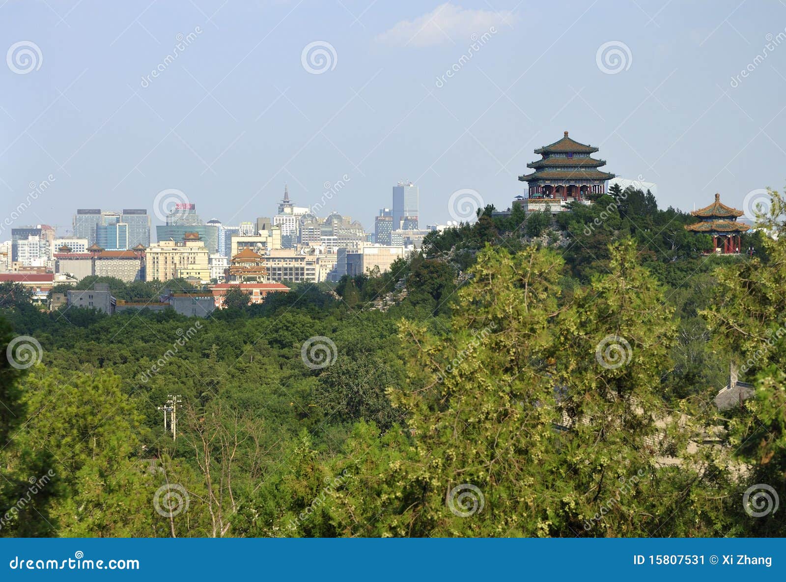 Beijing Cityscape At Dusk. Landscape Of Beijing Business Building In ...