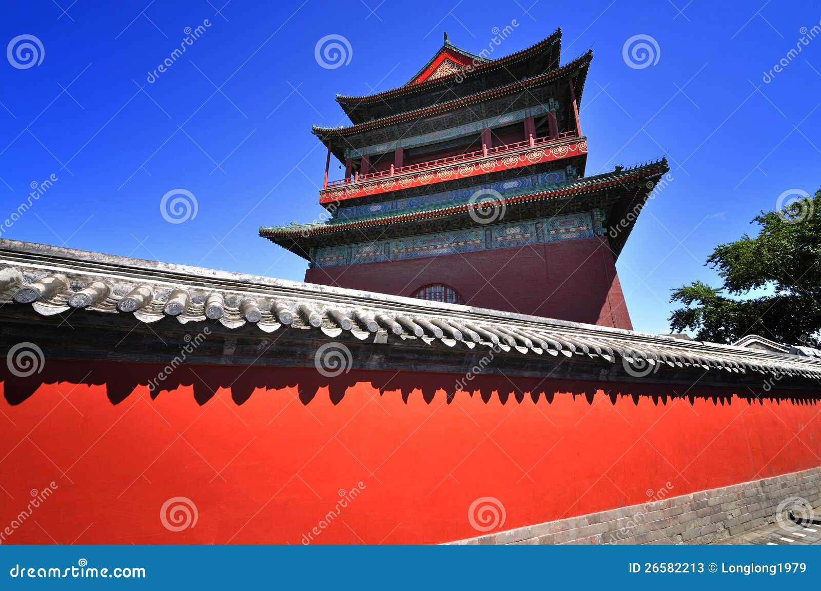 China Beijing Gate Tower stock image. Image of wall, chinese - 26582213