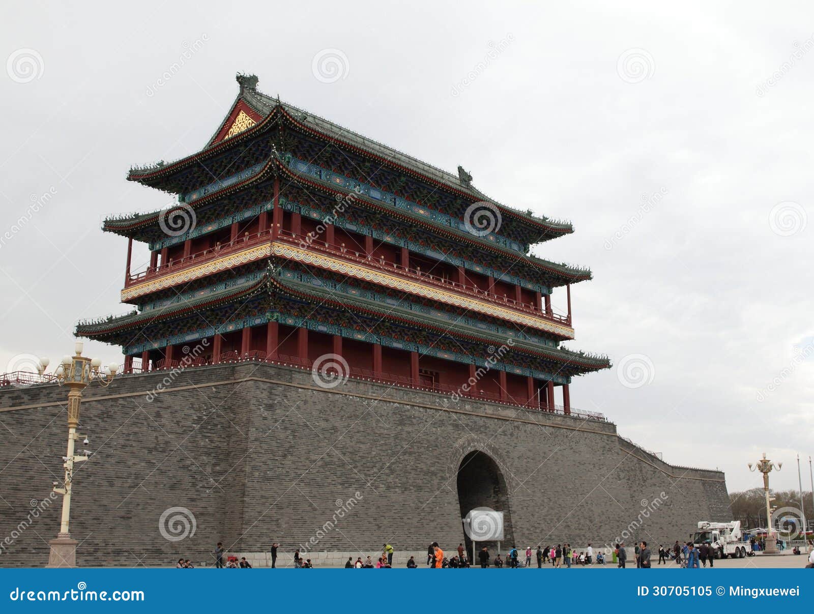 China Beijing Zhengyang Gate Editorial Image - Image of gray, culture ...