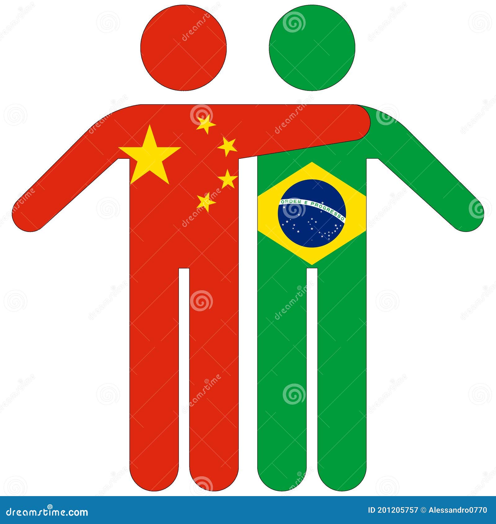 China And Brazil - Two Half Flags Together Royalty-Free Stock Photo ...