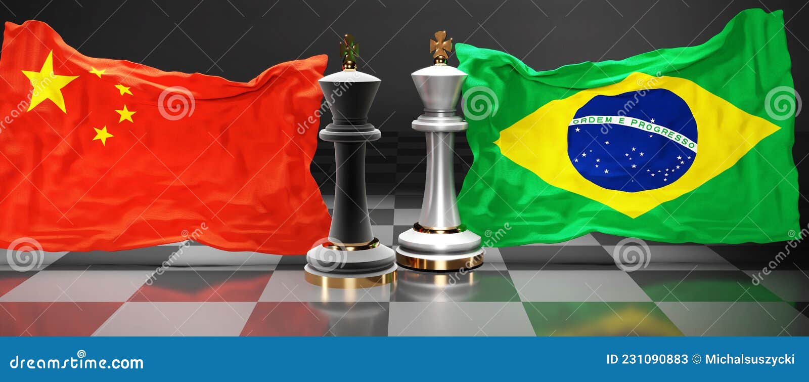 China And Brazil - Two Half Flags Together Royalty-Free Stock Photo ...