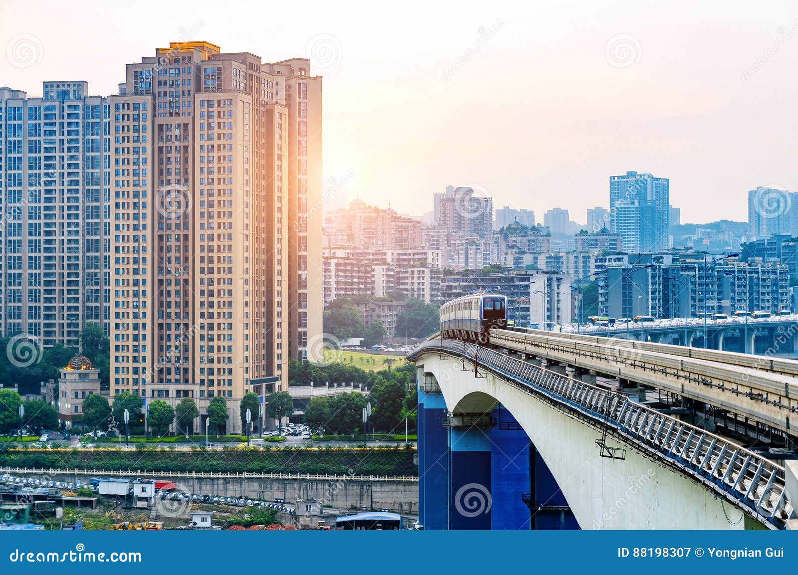 China Chongqing Dimensional Traffic Stock Image - Image of metro ...