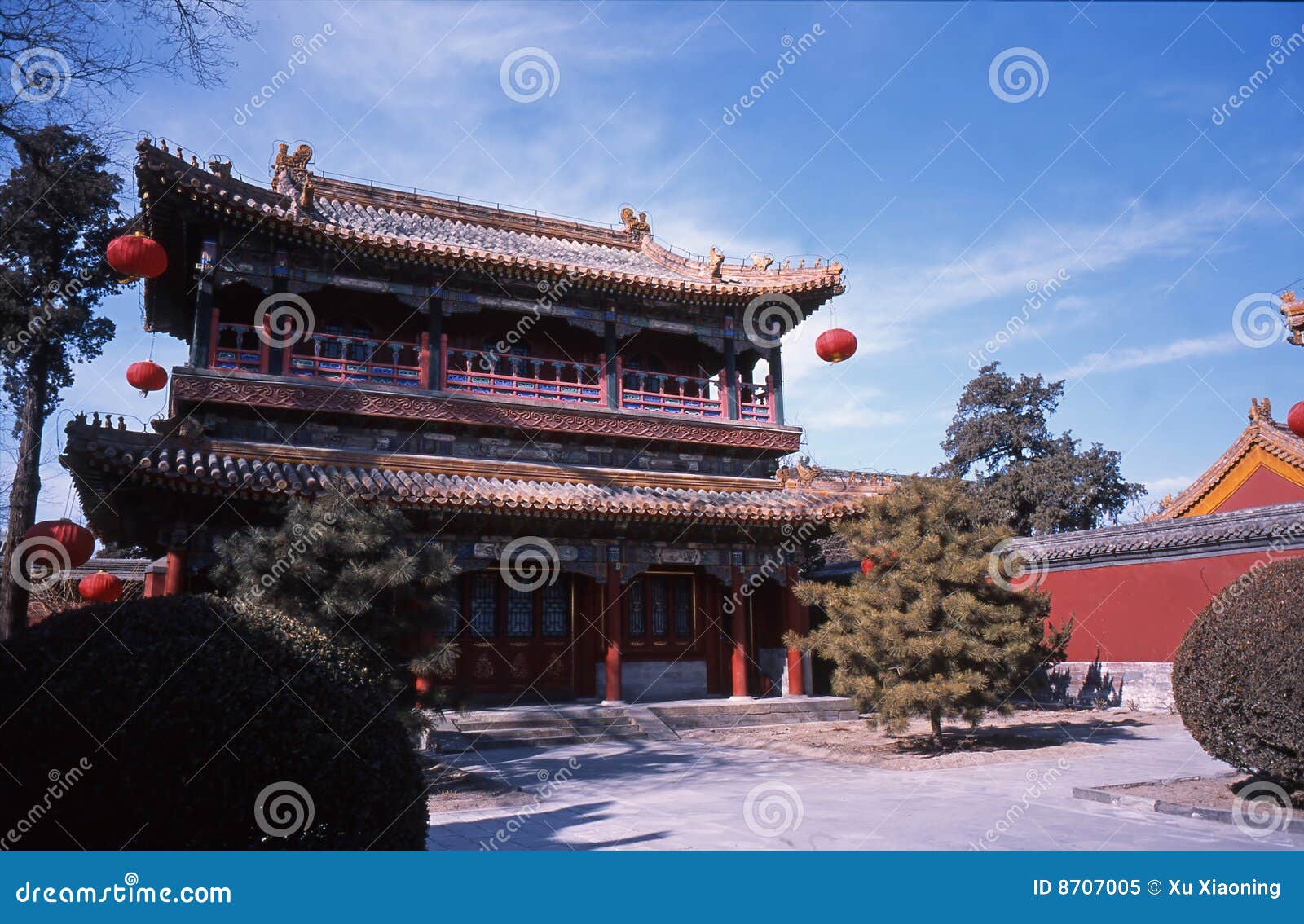 China classical building stock image. Image of cloister - 8707005