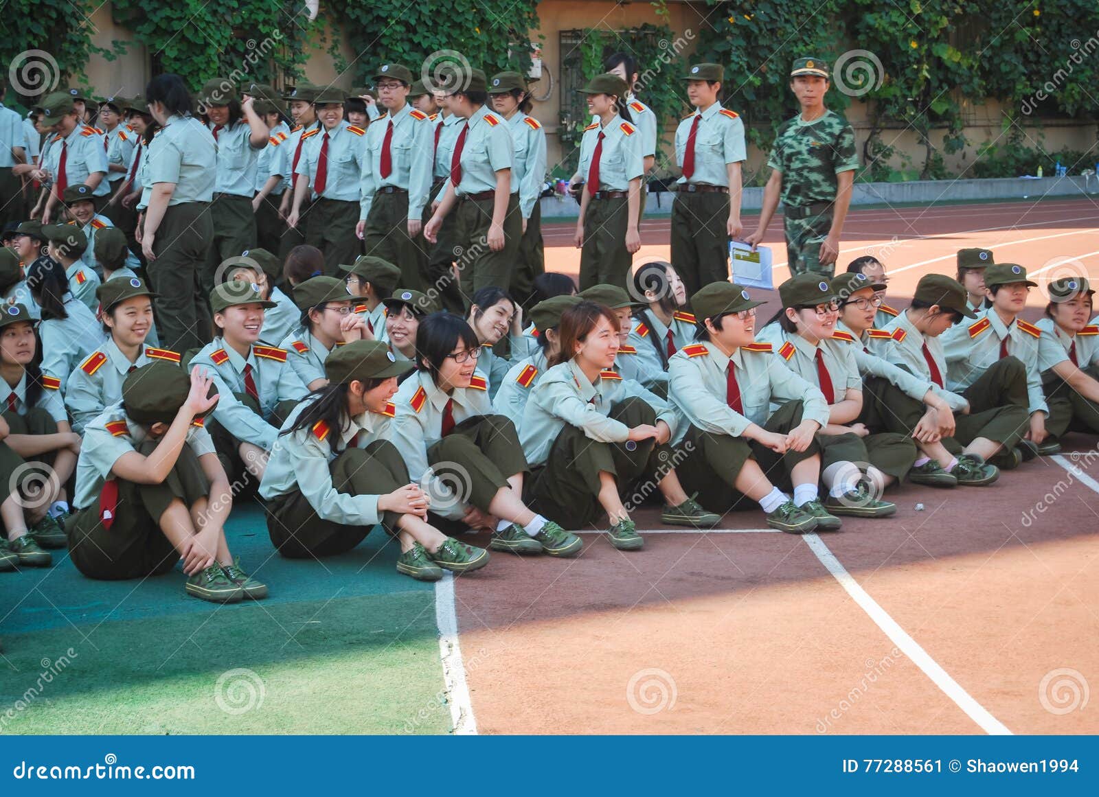 China College Students Military Exercises Training 3 Editorial Photo ...