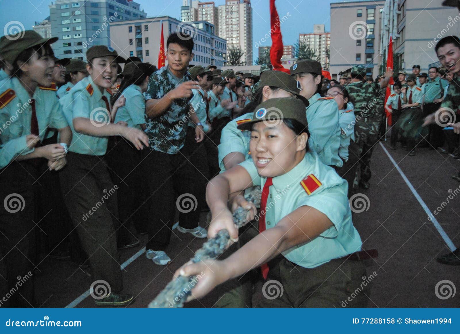 China College Students Military Training Activity Editorial Stock Photo ...