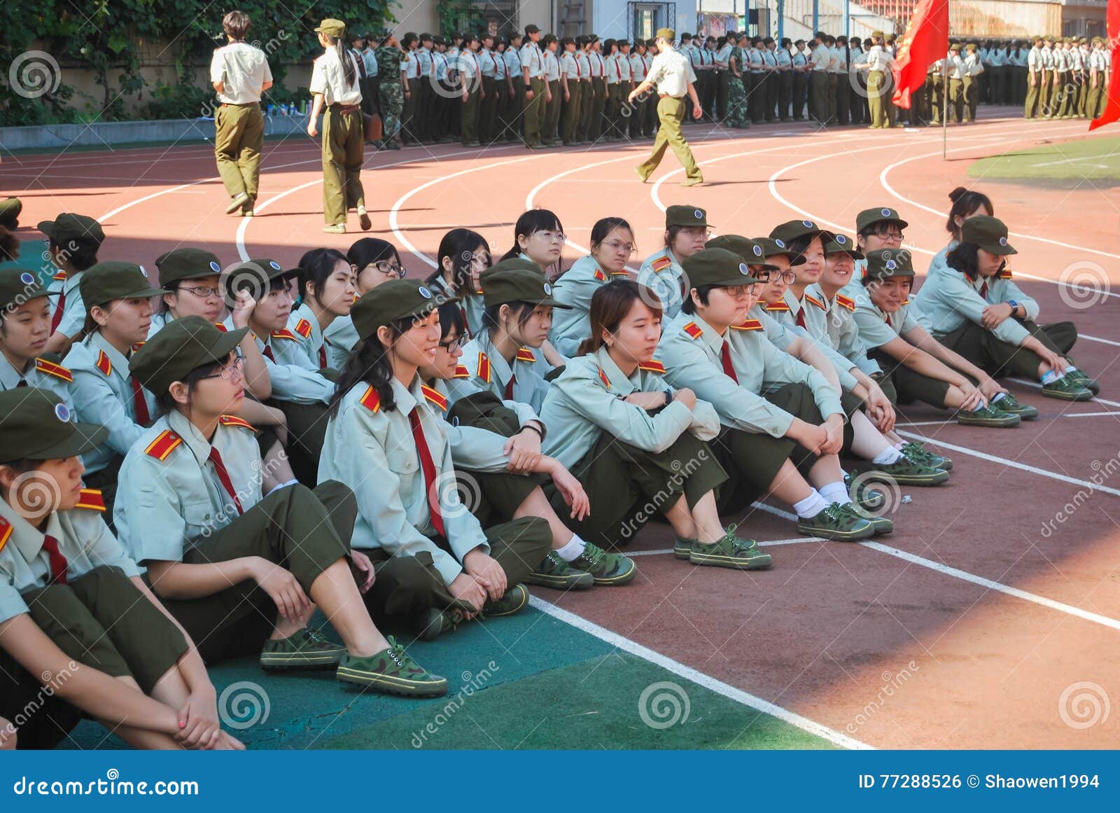 China College Students Military Training Activity 16 Editorial Photo ...
