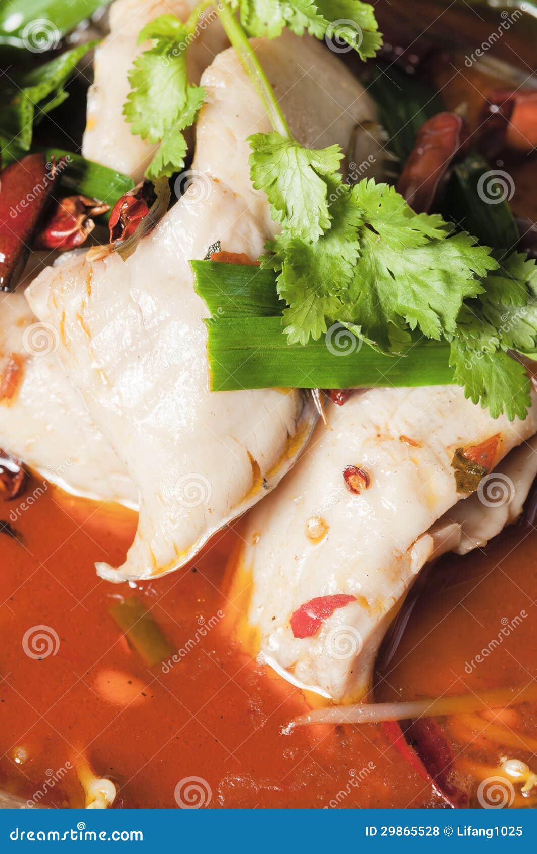 Chinese food--Boiled fish stock photo. Image of yummy - 29865528