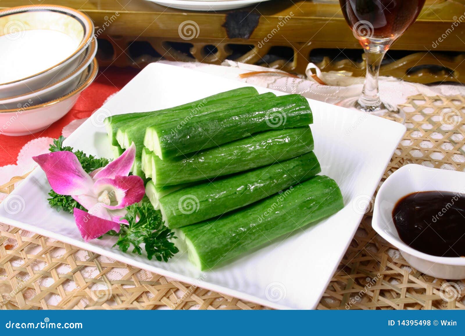 China Delicious Food--cucumber Stock Photo - Image of salad, green ...