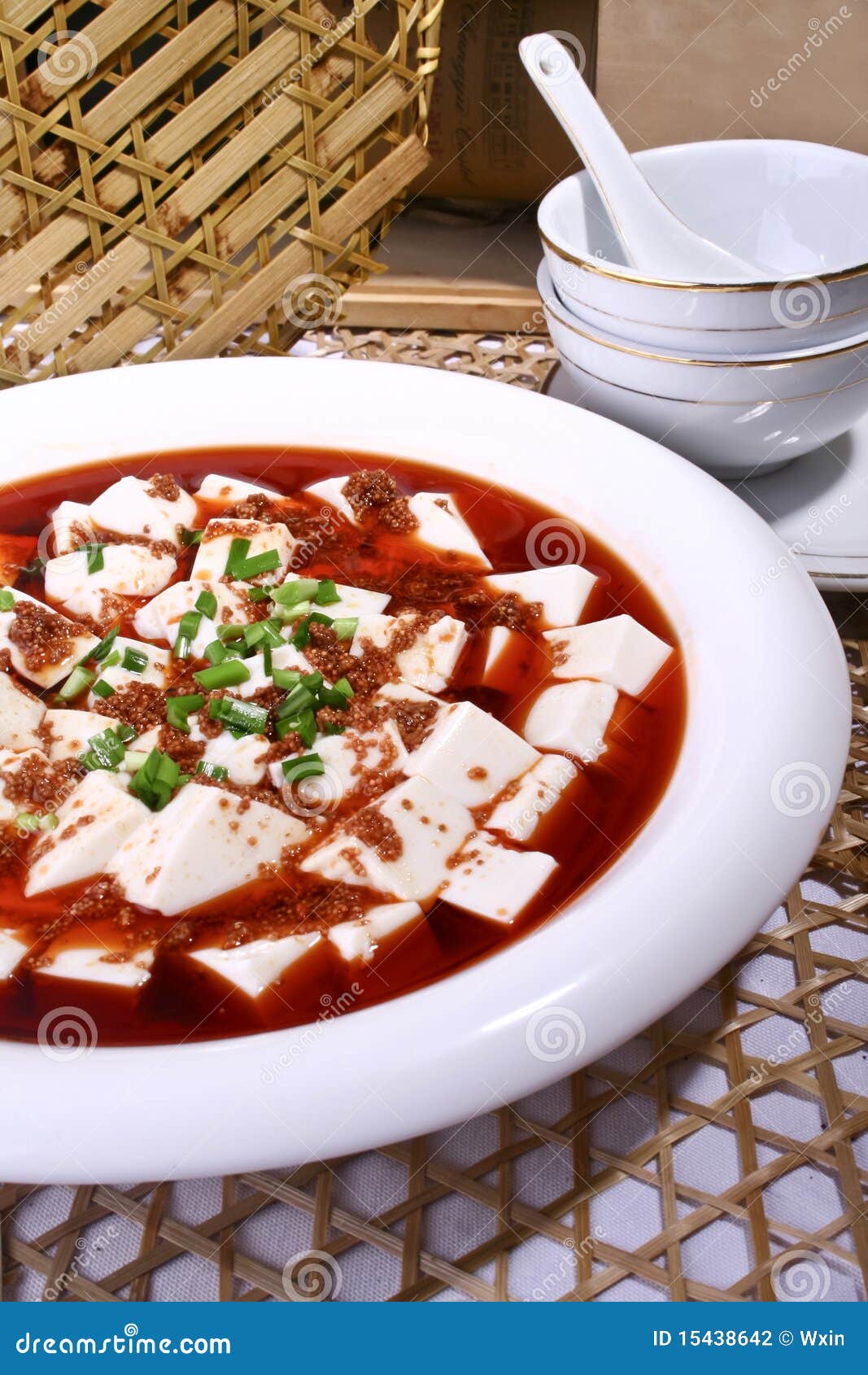 China Delicious Food-Fish Spawn and Tofu Stock Photo - Image of green ...