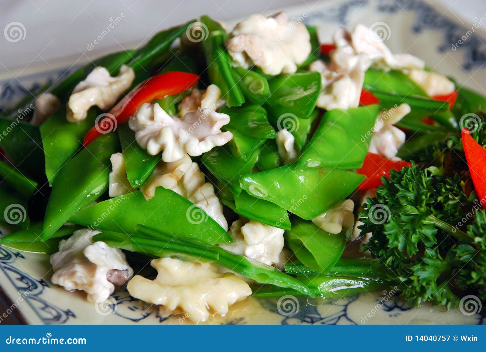 China Delicious Food-- Vegetable Fried Walnut Stock Image - Image of ...