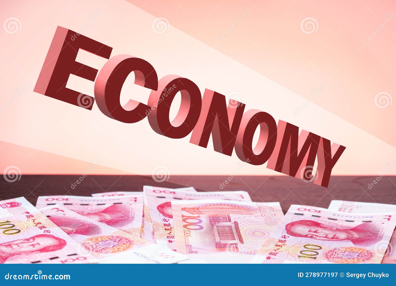 China Economy Going Up. Falling Economy in China Stock Image - Image of ...