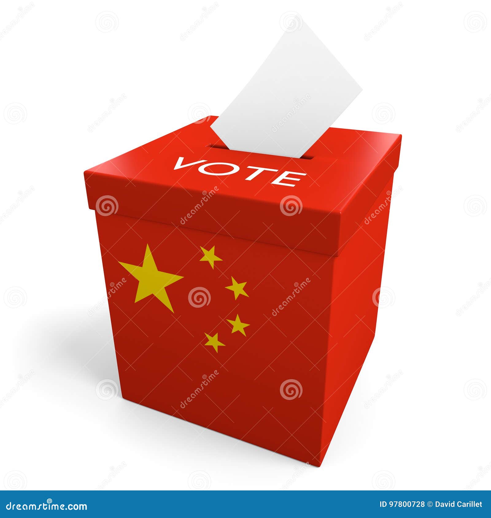 China Election Ballot Box for Collecting Votes Stock Illustration ...
