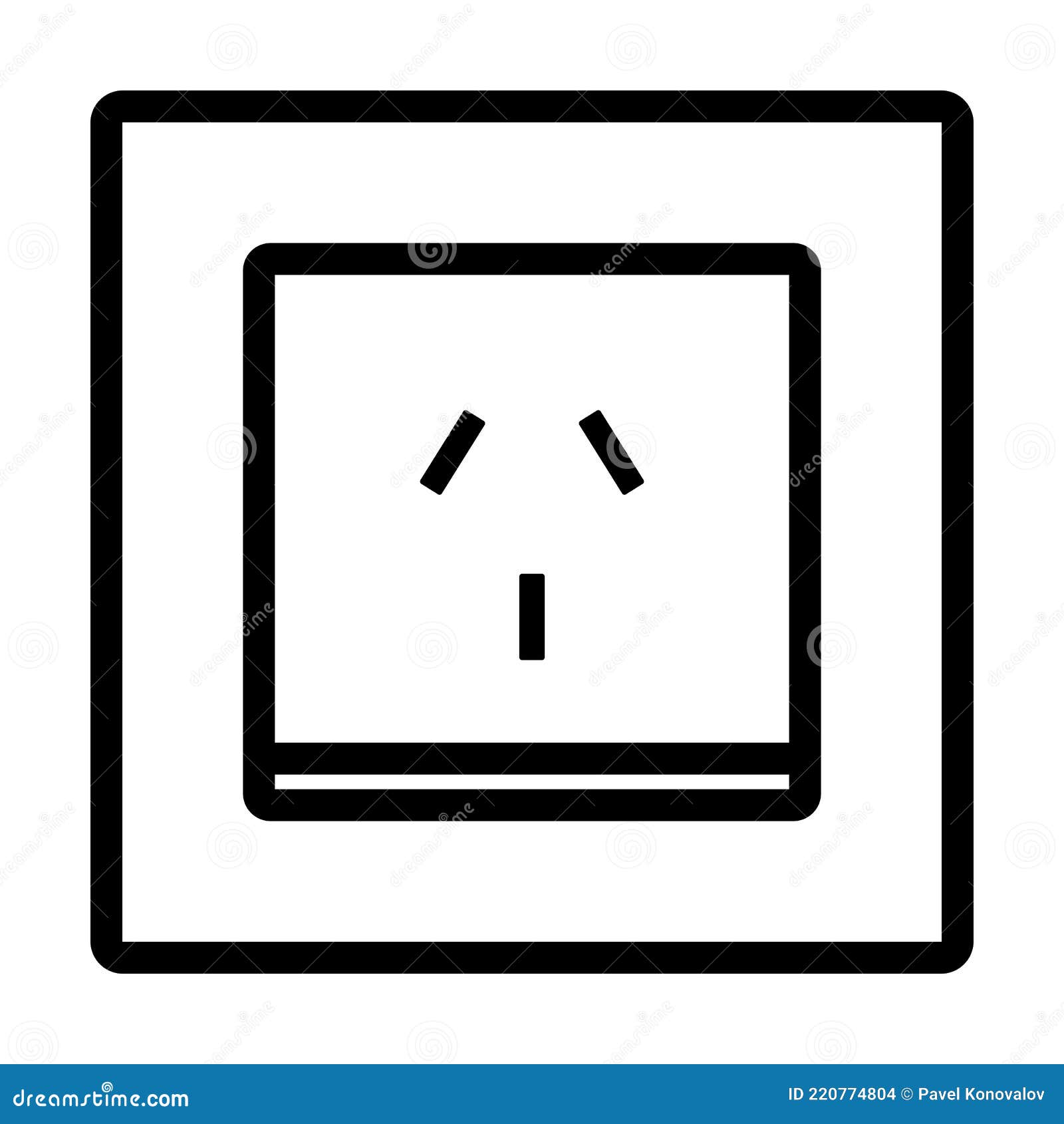 China Electrical Socket Icon Stock Vector - Illustration of line ...