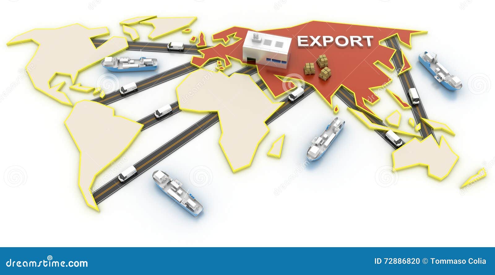 China export concepts stock illustration. Illustration of international ...