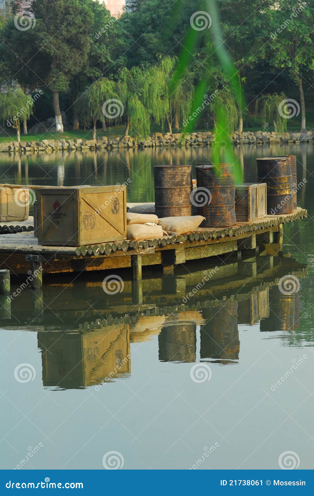 China Ferry pier stock image. Image of wooden, side, steel - 21738061