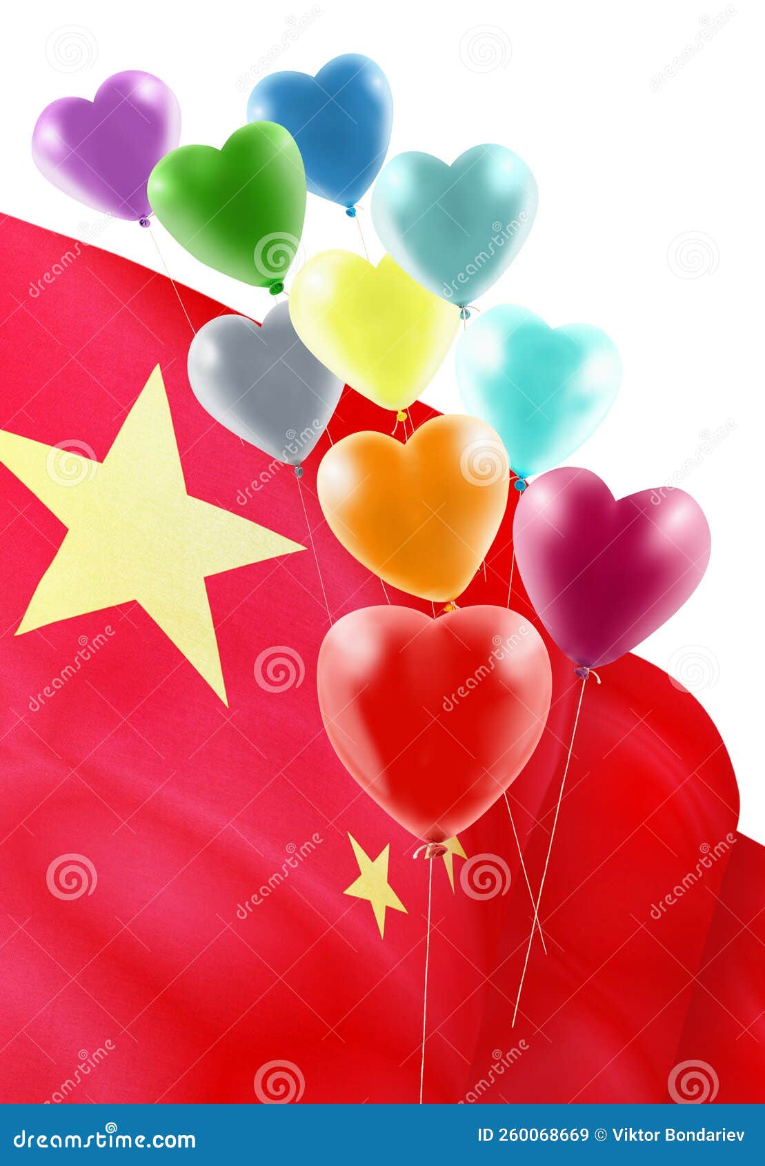 China Flag and Balloons Closeup. 3d-image Stock Image - Image of kong ...