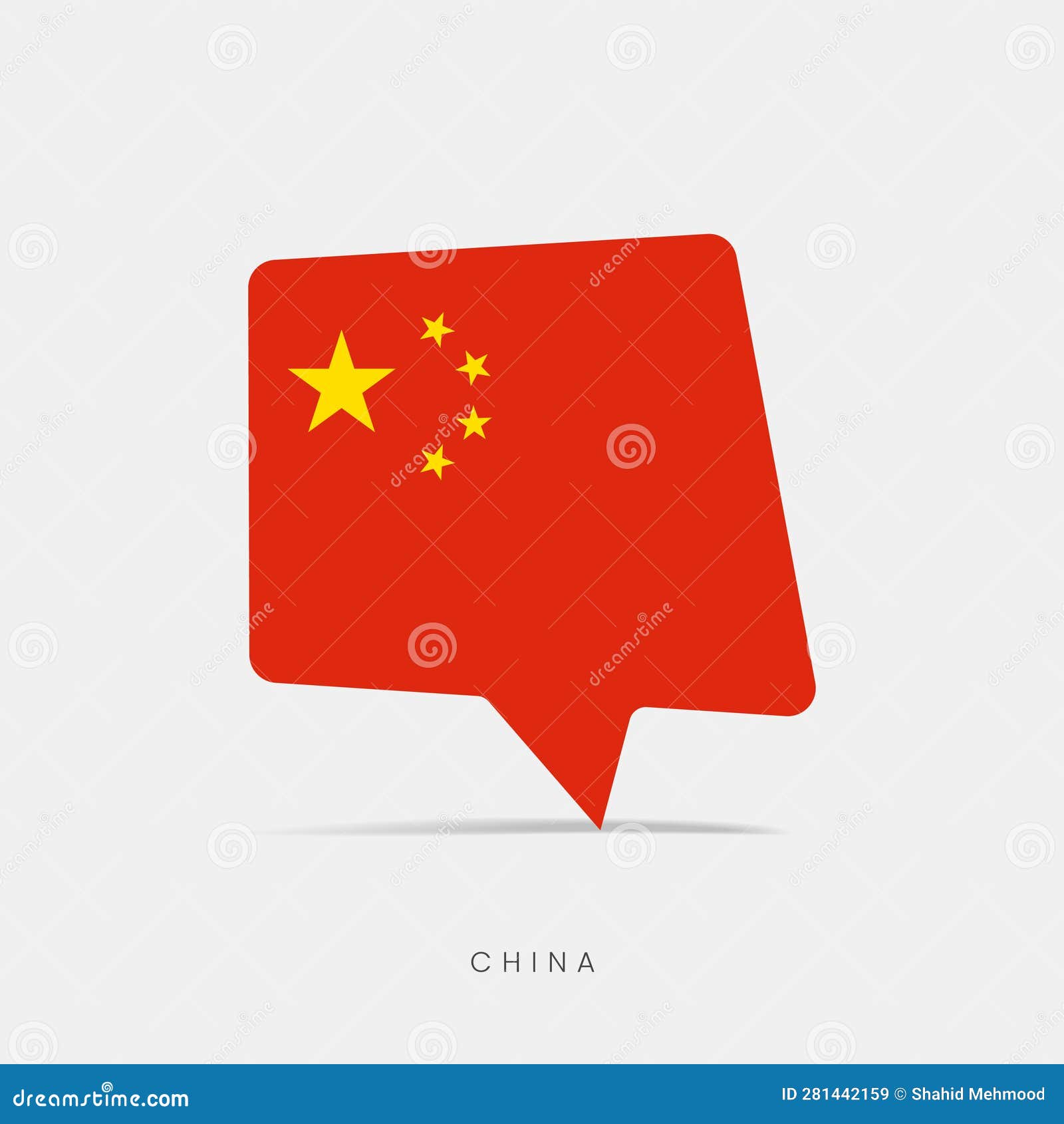 China Flag Bubble Chat Icon Stock Vector - Illustration of language ...