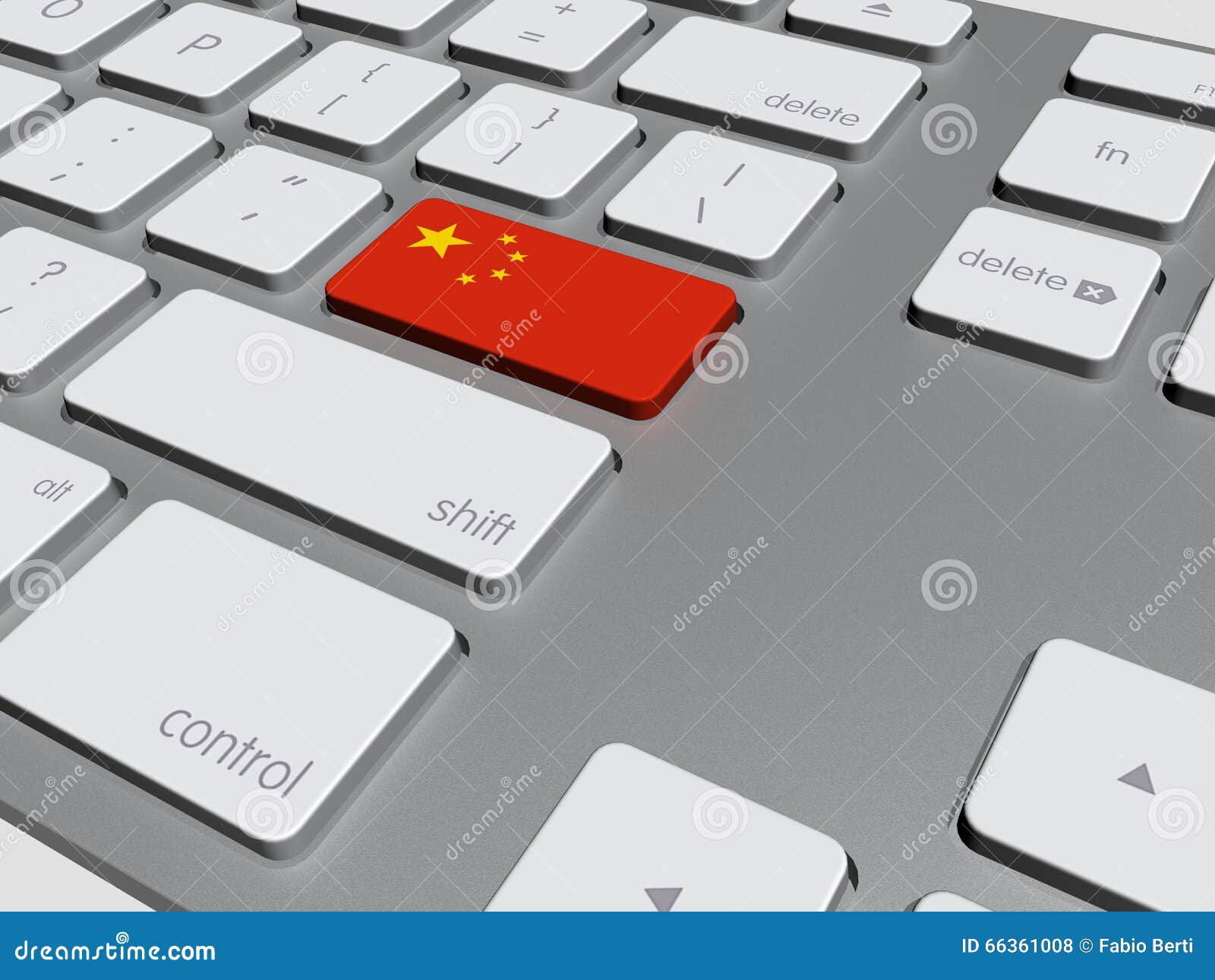China Flag on a Computer Keyboard Stock Illustration - Illustration of ...