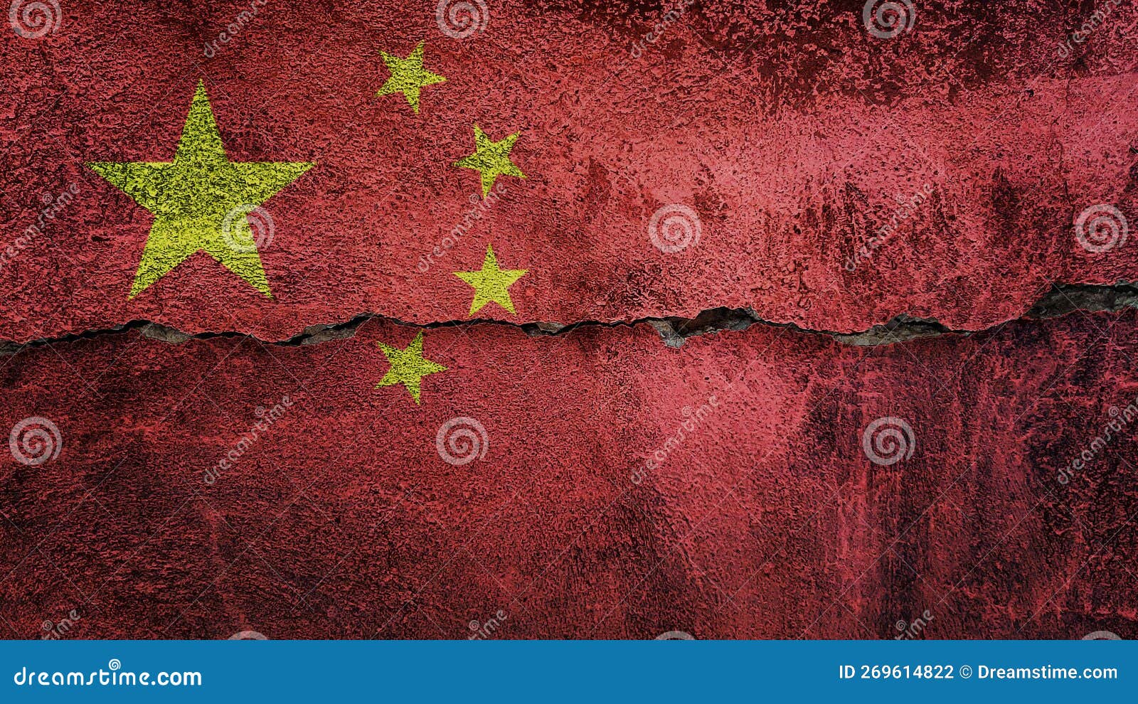 China Earthquake Concept On Cracked Map Vector Illustration ...