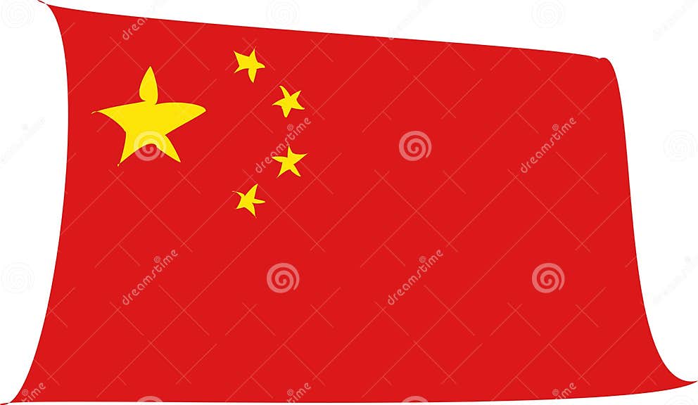 China flag distorted stock vector. Illustration of distort - 5376480