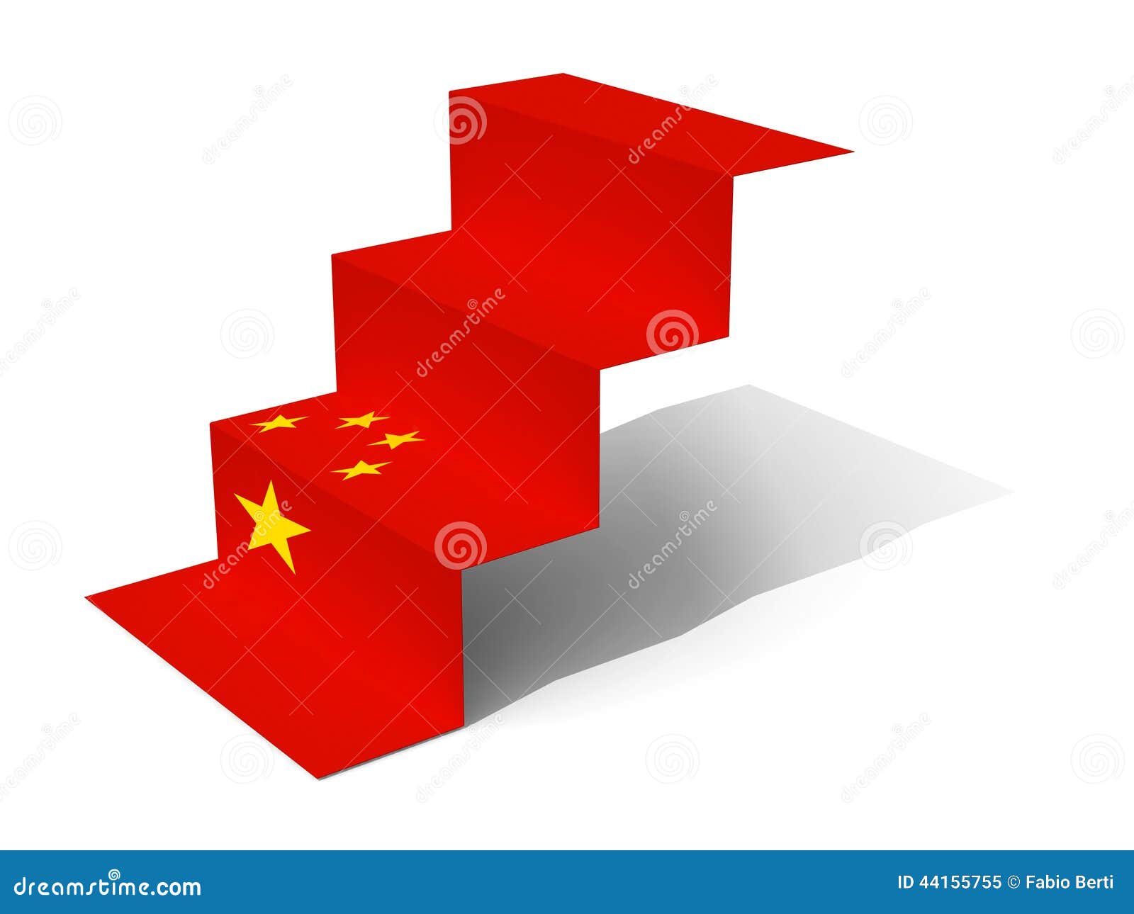 China flag folded as steps stock illustration. Illustration of height ...