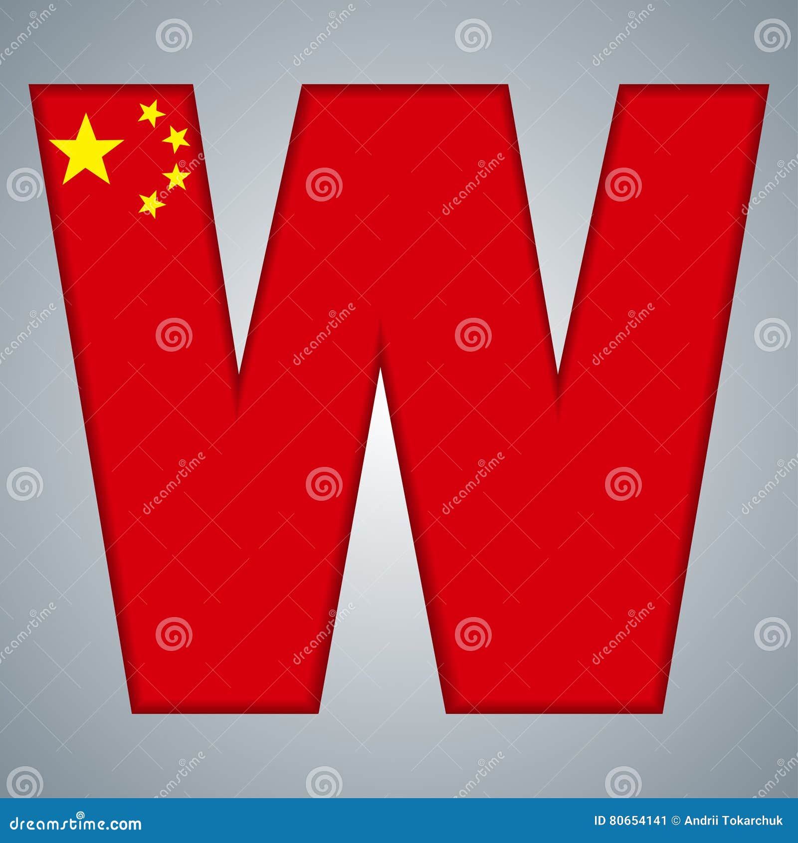 China Flag in the Form of Letters. Stock Vector - Illustration of ...