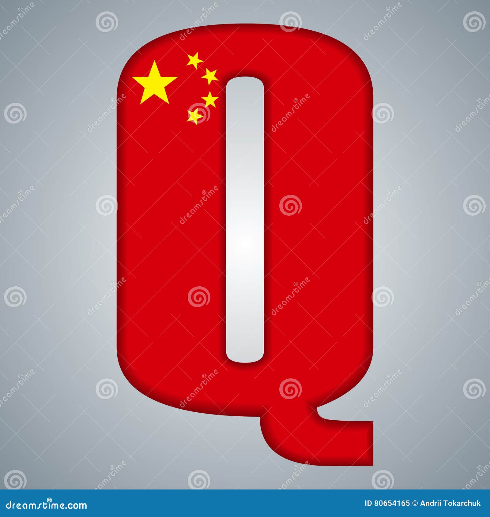 China Flag in the Form of Letters. Stock Vector - Illustration of ...