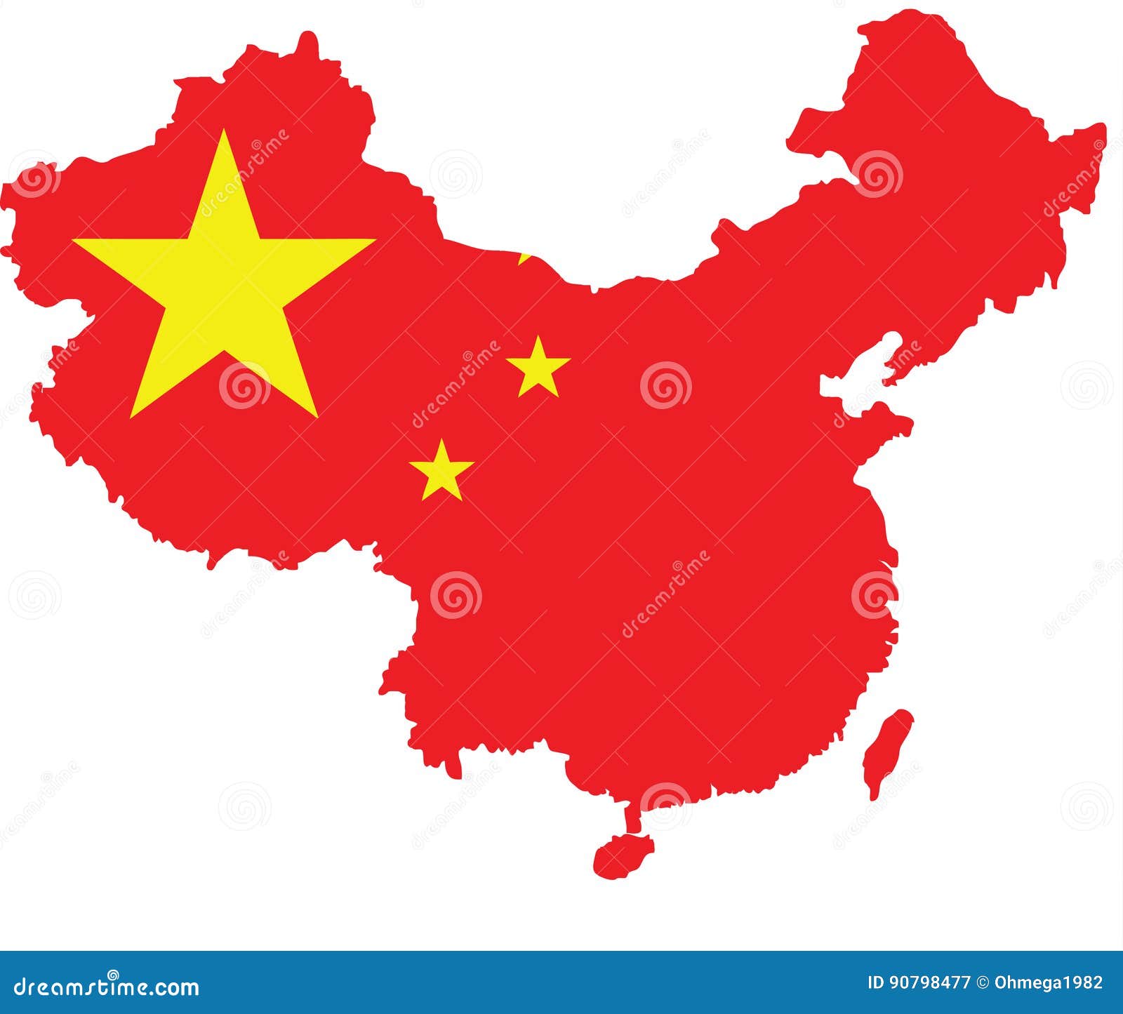 China Flag Map Vector Sketch Up. Stock Vector - Illustration of flag ...
