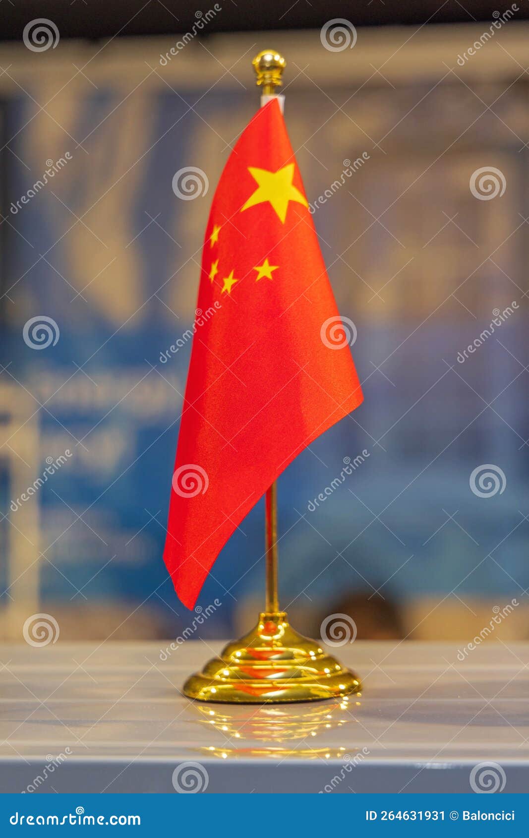 China Flag Tabletop stock image. Image of stars, flagpole - 264631931