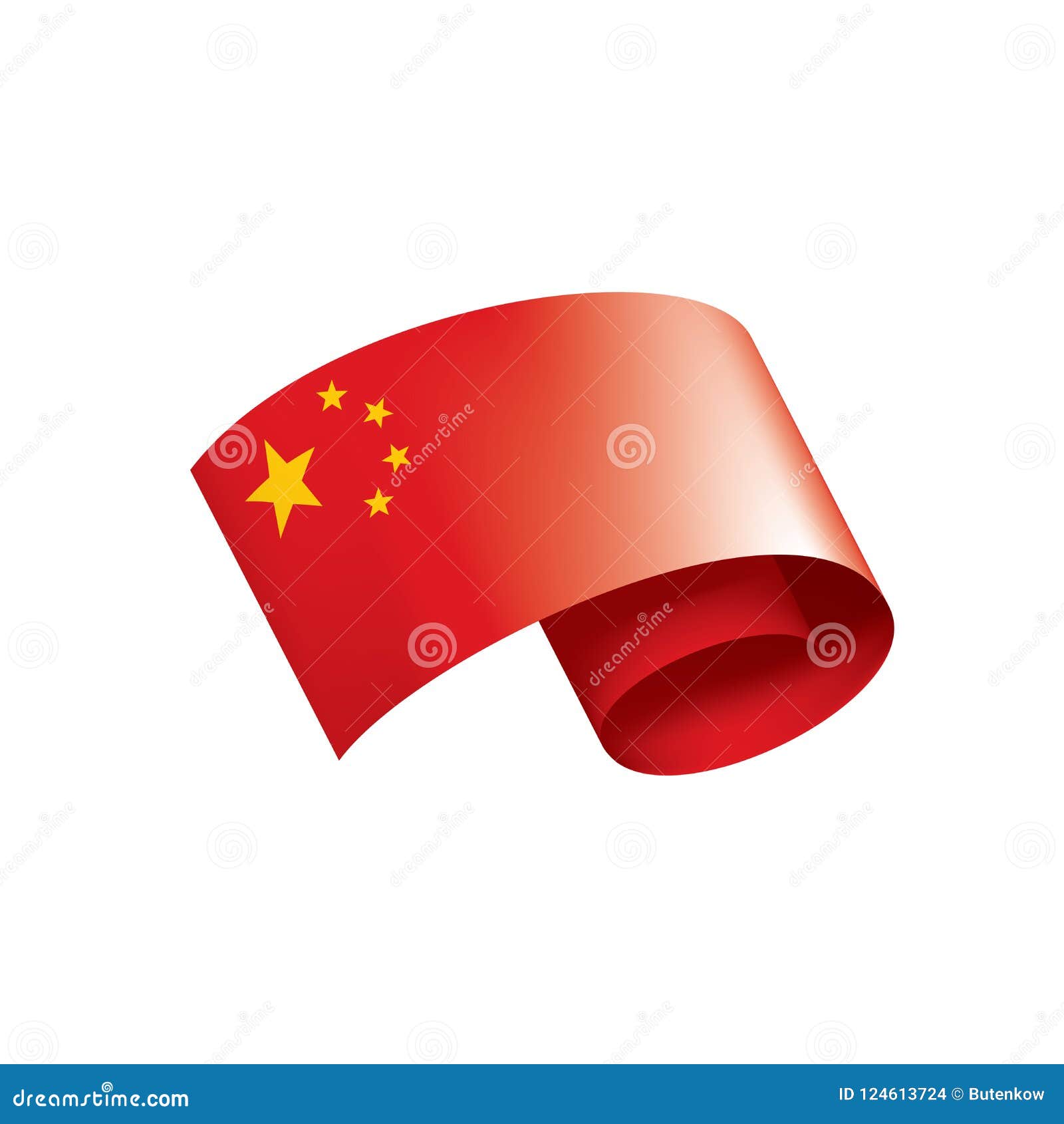 China Flag, Vector Illustration on a White Background. Stock Vector ...
