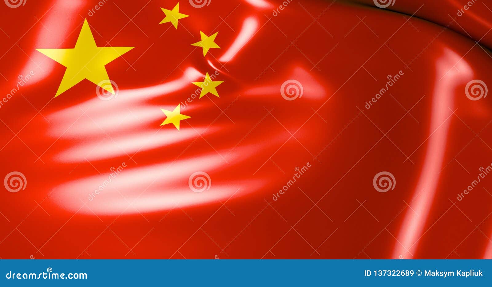 China Flag. Waving Flag of China 3d Illustration. Beijing Stock ...