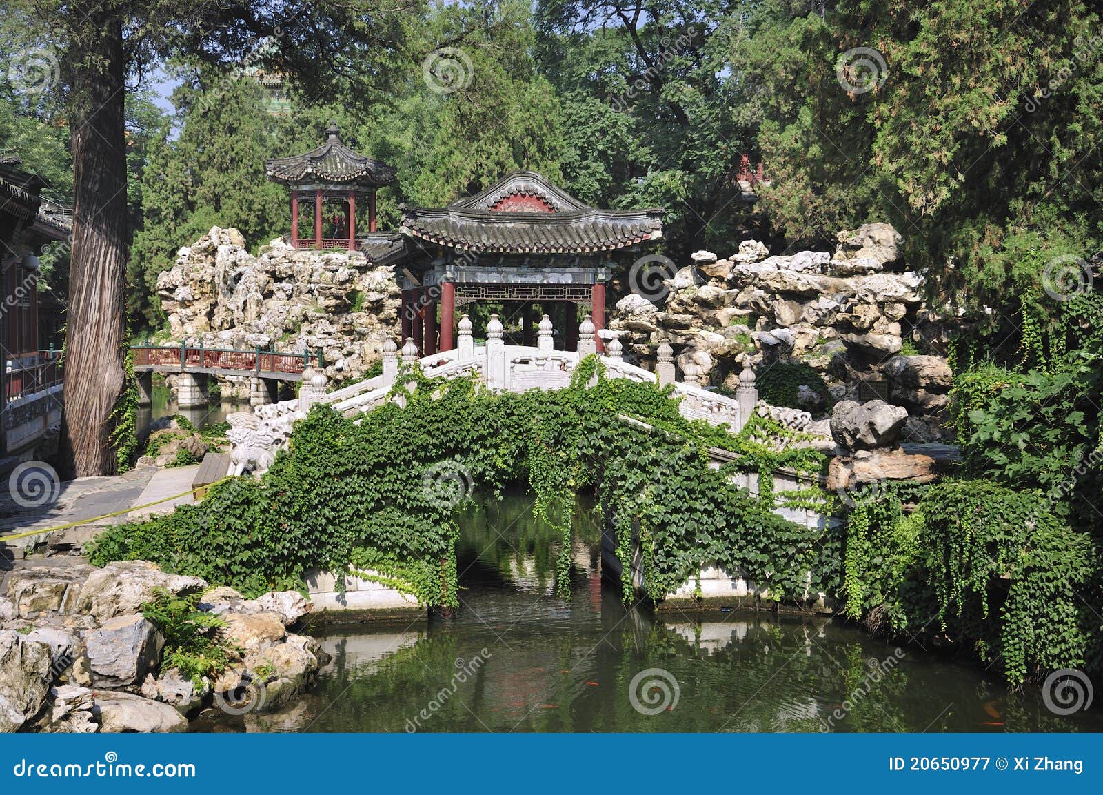 China-Garten, Beihai Park, Peking Stockbild - Bild von pavillionen ...