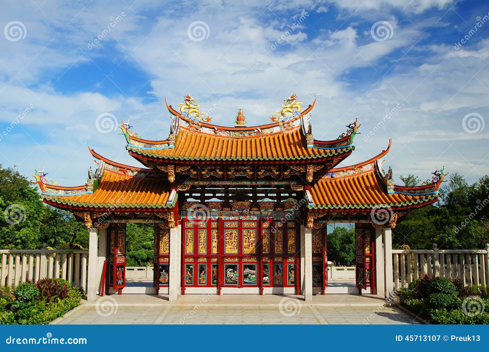 China gate. stock image. Image of building, travel, gate - 45713107