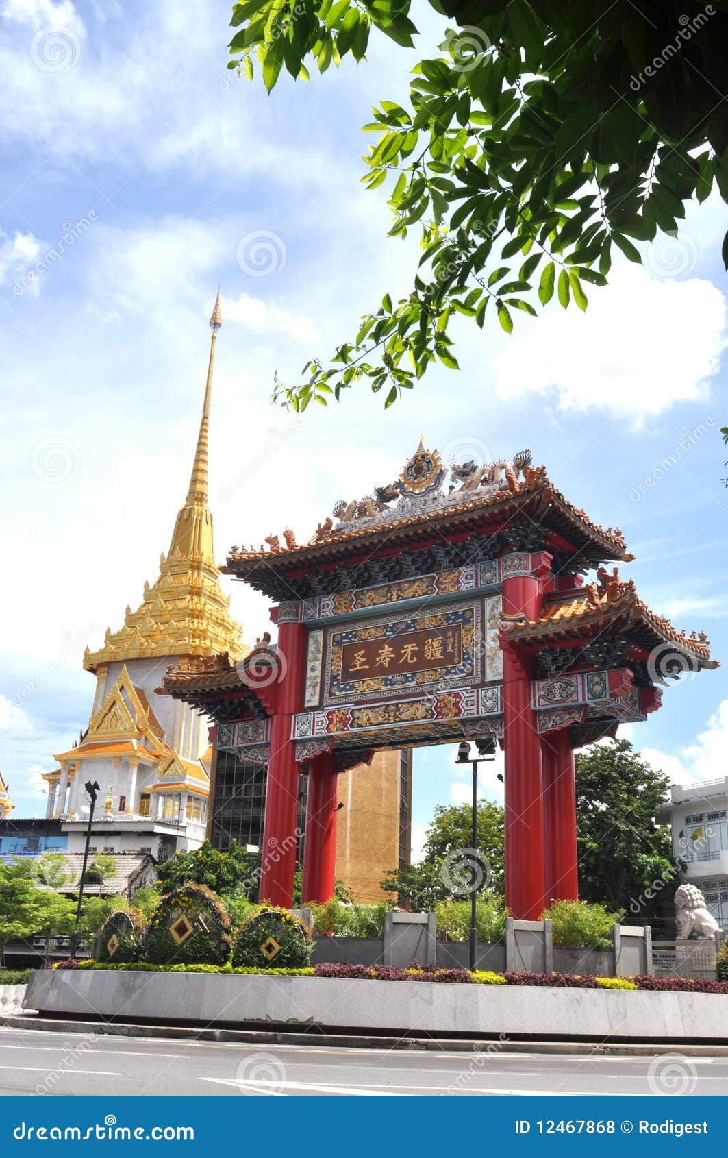 China Gate Pagoda Thailand stock photo. Image of ancient - 12467868