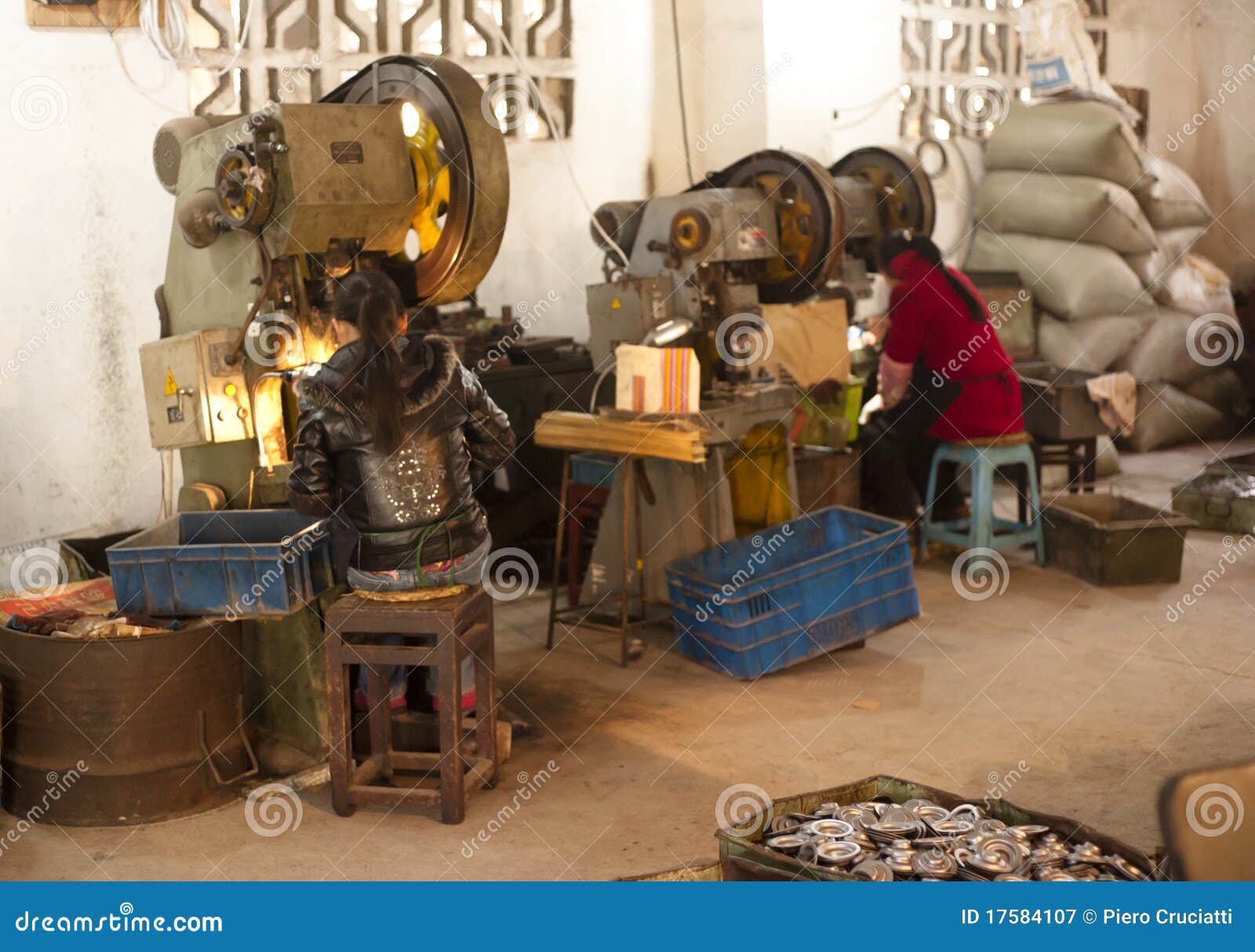 China: Girls Working in a Factory Editorial Photography - Image of ...