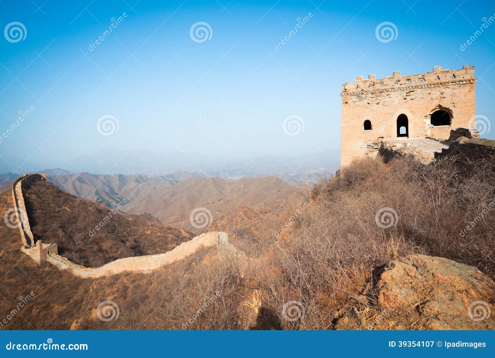 China Great Wall of in Winter Stock Image - Image of china, hill: 39354107