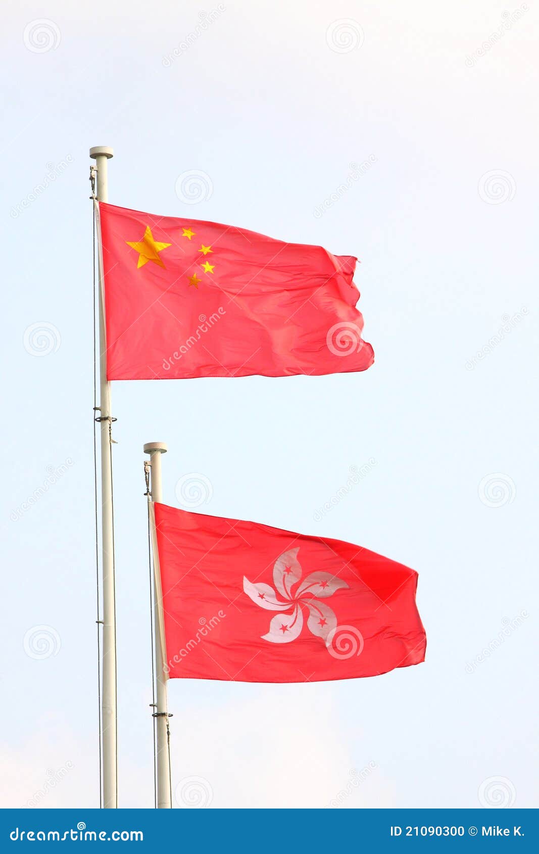 China & Hong Kong Flags Stock Photo - Image of asian, flag: 21090300