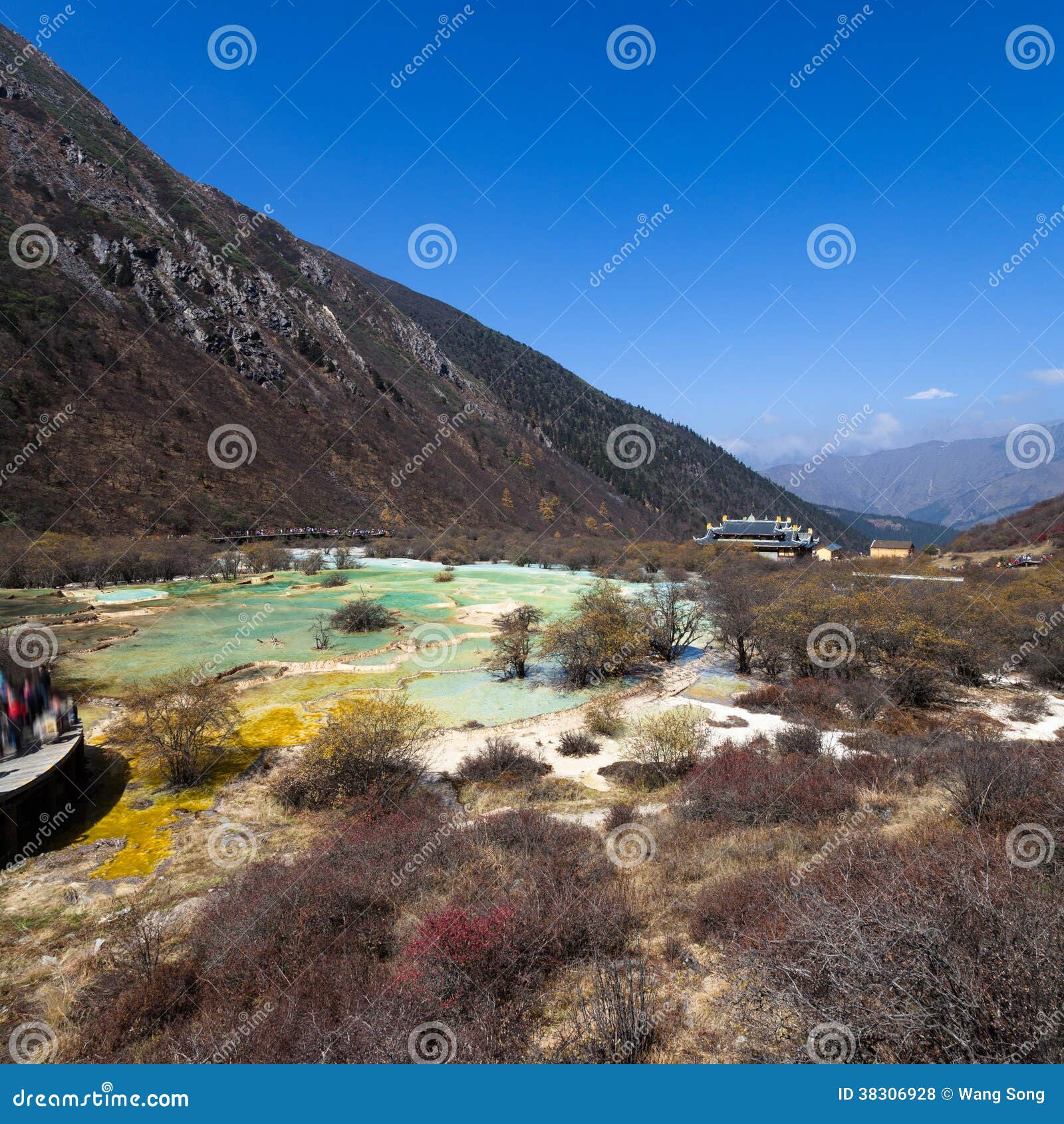 China Huanglong landforms stock photo. Image of beautiful - 38306928
