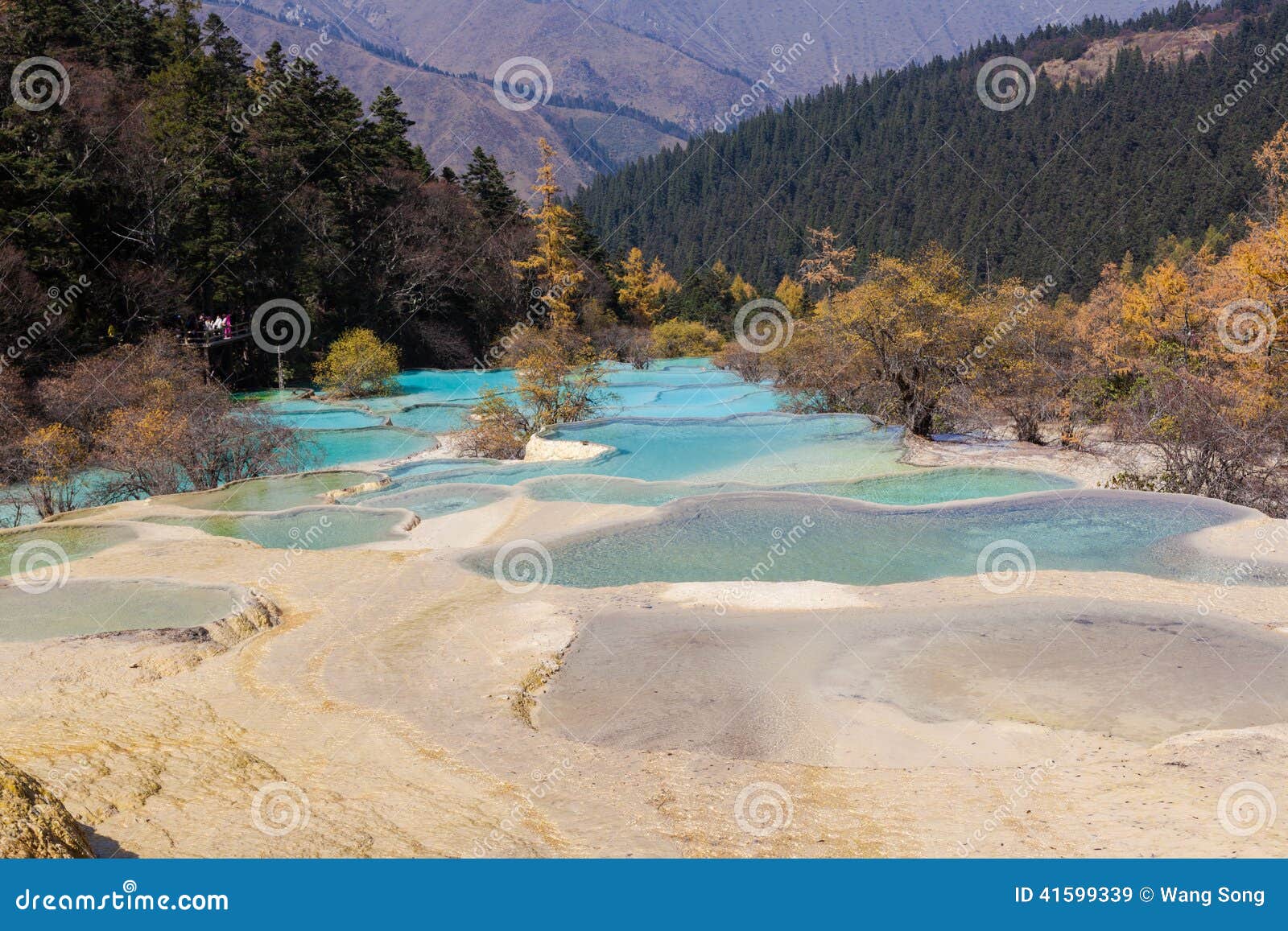 China Huanglong landforms stock image. Image of heritage - 41599339