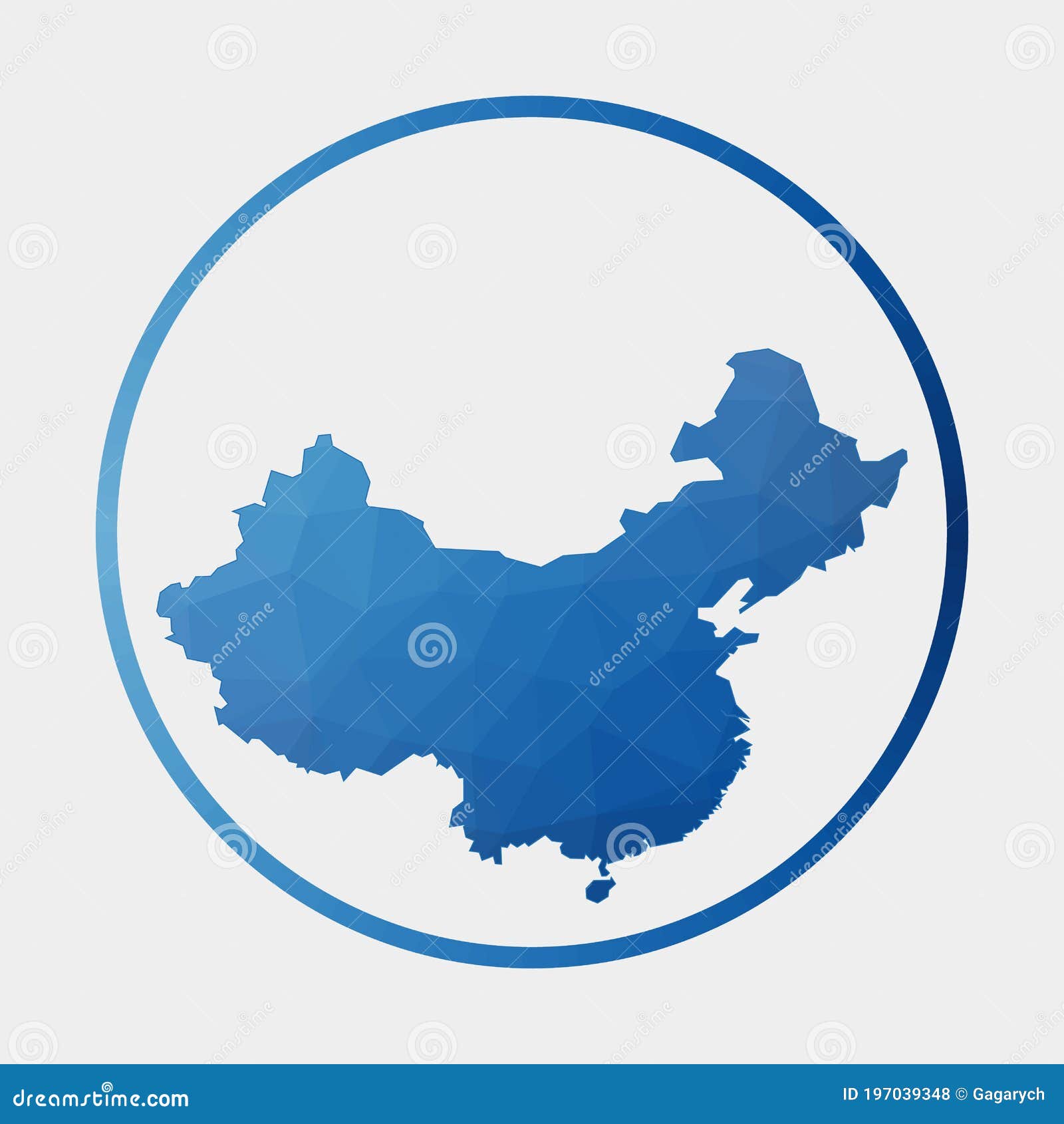 China icon. stock vector. Illustration of polygon, network - 197039348